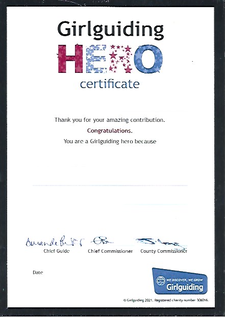 Recognition Awards – Girlguiding Worcestershire County